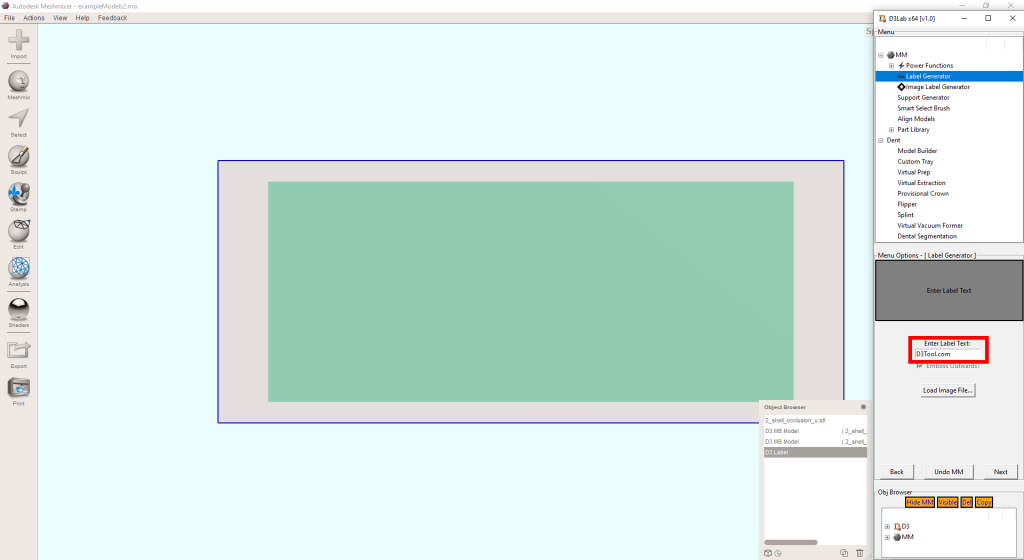 Text Embossing – D3Tool